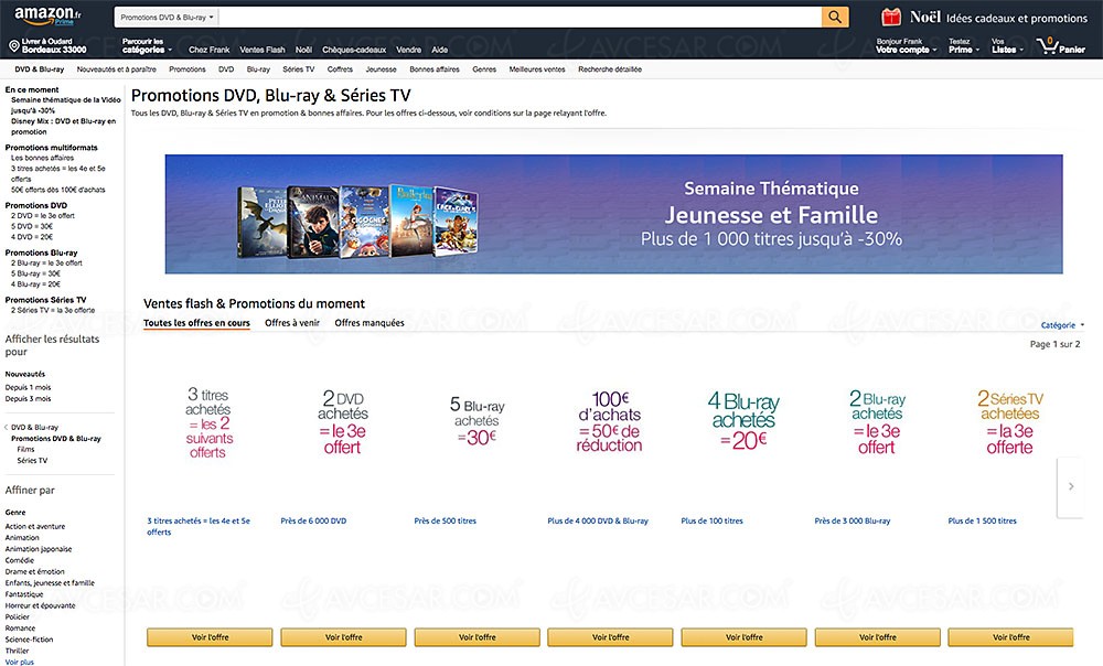 Promos Amazon sur 18 195 titres Blu‑Ray/DVD et séries TV Amazon ...
