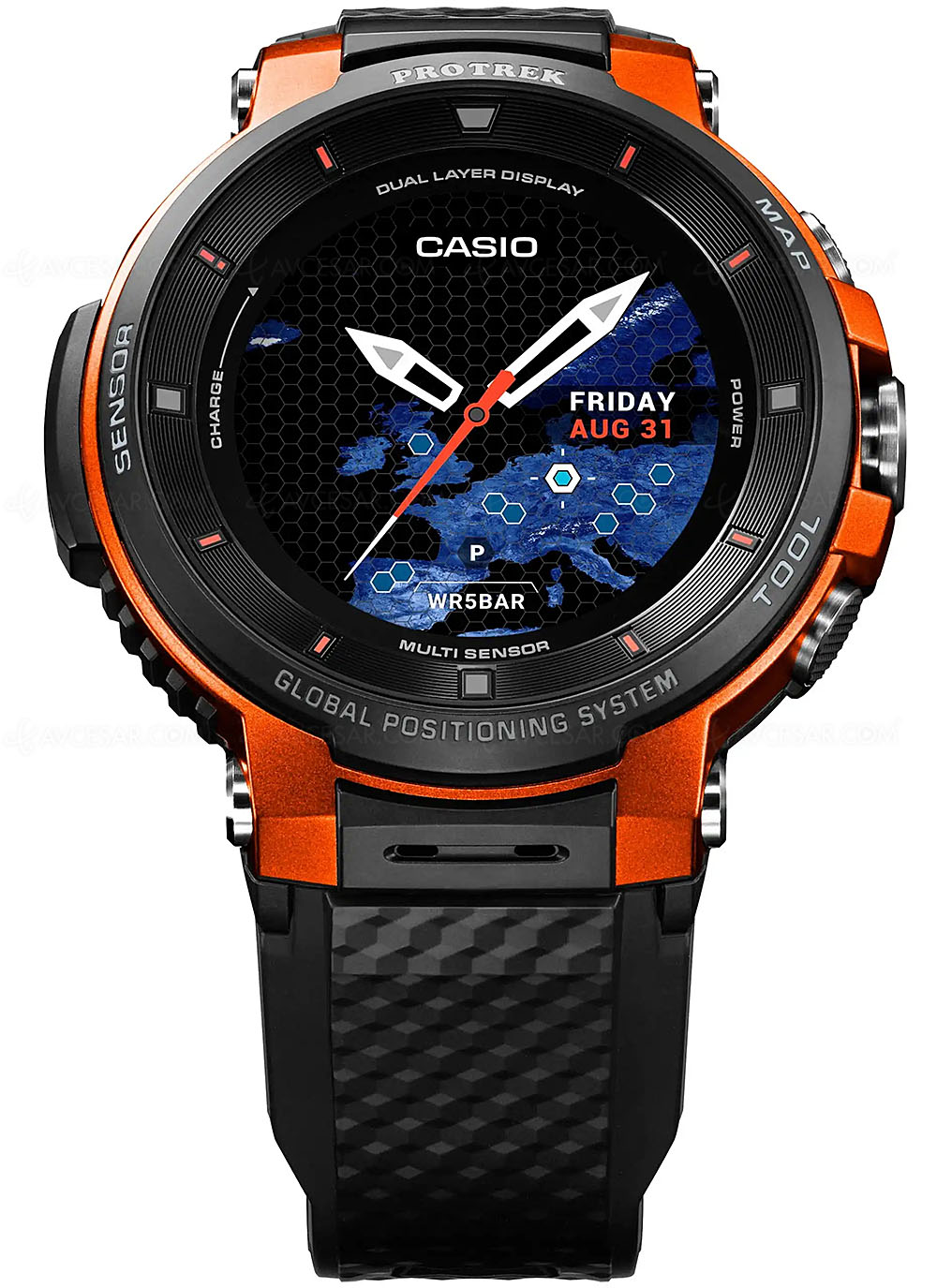 Smartwatch Casio Pro Trek Smart WSD-F30, partenariat avec Bikemap
