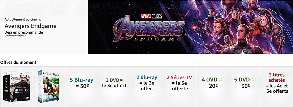 Promos Amazon sur 2 100 titres 4K Ultra HD Blu‑Ray, Blu‑Ray/DVD et ...