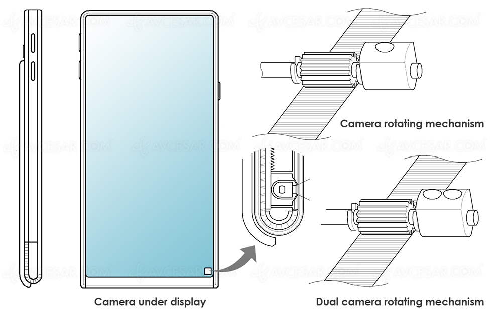 Smartphone Samsung à écran rétractable et caméra rotative