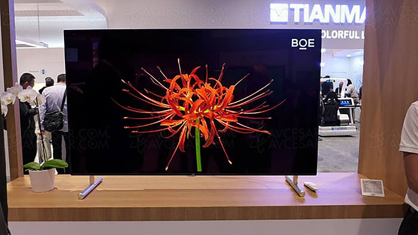 Prototype TV Oled 8K 55'' signé du Chinois BOE Technology