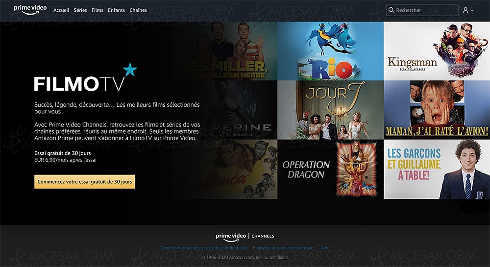 FilmoTV disponible Prime Video Channels