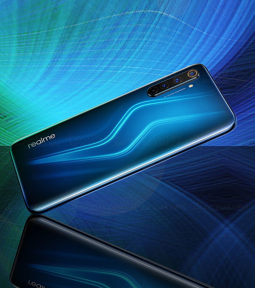 Smartphone Realme 6 Pro 5G, écran 6,44'' 90 Hz, Wi-Fi 6 et 6 caméras