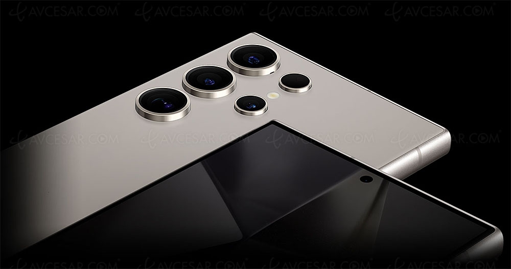 Samsung Galaxy S24 Ultra, titane dehors, IA dedans