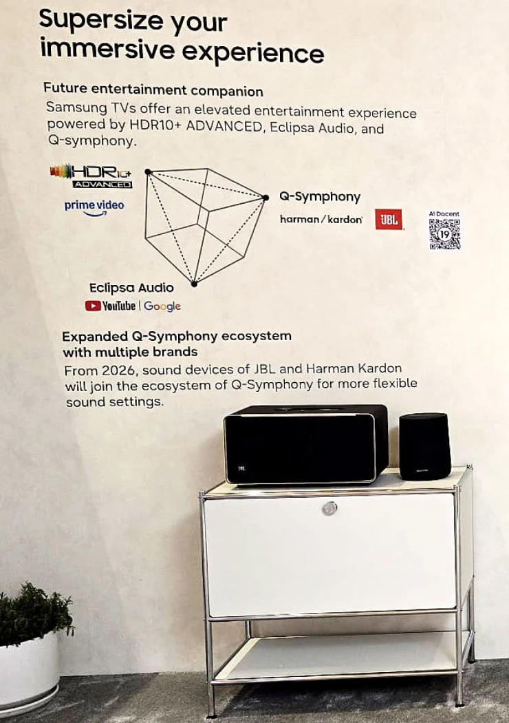 CES 26 > Samsung Q-Symphony : compatibilité Harman Kardon et JBL au ...